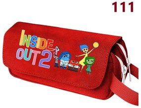 Dětský školní penál V hlavě 2 (Inside Out 2) Barva: červená 111