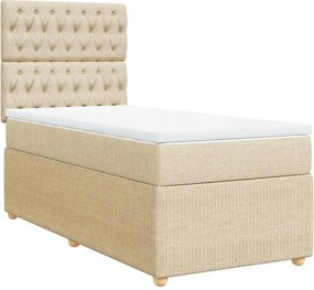 Box spring postel s matrací krémová 80 x 200 cm textil 3291895
