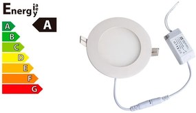 Esyst LED stropní svítidlo zápustné kulaté 6 W, 120 mm, teplá bílá