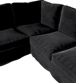Potah na pohovku IKEA  Ektorp rohová barva černá látka lesklé, sametová