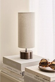 Hnědá/béžová lněná stolní lampa (výška 33,5 cm) Joline – Ellos Home