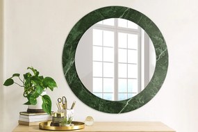 Kulaté dekorativní zrcadlo Zelený mramor fi 60 cm