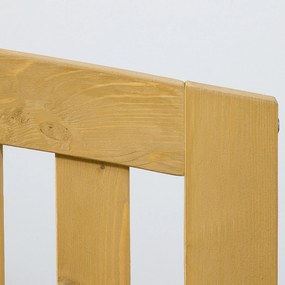 Zahradní lavice 2 osoby, dřevěná z borovice, odolná vůči počasí, s opěradlem, 140 cm, oranžová