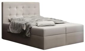 Manželská postel Boxspring 180 cm Duel 1 Comfort (béžová) (s matrací a úložným prostorem). 1055820