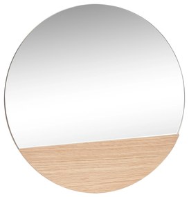 Hübsch Nástěnné zrcadlo, kulaté, dubové, FSC, průměr 50 cm - 880417F
