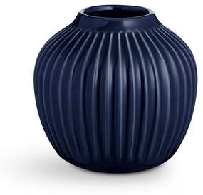 KÄHLER Keramická váza Hammershøi Indigo 12,5 cm, modrá barva, keramika