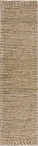 Flair Rugs, Běhoun Drew Braid Border Natural, 60x230, béžová, chodba / předsíň