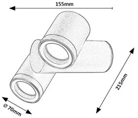 Rabalux 77111 - Venkovní nástěnné svítidlo ENOL 2xGU10/35W/230V IP44