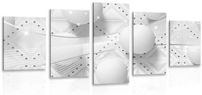 5-dílný obraz luxus v černobílém provedení Varianta: 100x50
