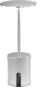 FAN LED-LIBERTY-CR Nabíjecí venkovní svítidlo LIBERTY LED TOUCH DIMM chrom 3000K IP44 baterie 4000 mAh bezdrátové + USB nabíjení - FANEUROPE