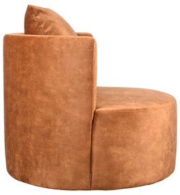LABEL51 Sametové křeslo EVY oranžové 75 cm FU-88.002