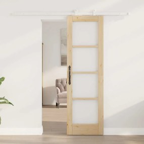 Posuvné dveře ORKDAL 61 x 198,5 cm Masivní borové dřevo a sklo 3332069