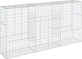 Gabionový koš s víkem 300 x 50 x 150 cm pozinkované železo 3295156