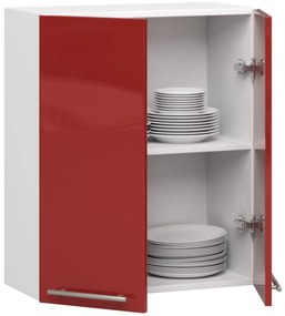 Závěsná kuchyňská skříňka Olivie W 60 cm bílo-červená