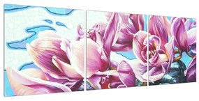 Obraz květů (120x40 cm)
