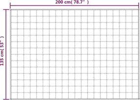 Zátěžová deka šedá 135 x 200 cm 6 kg textil 3154831