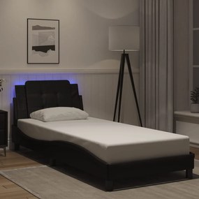 Rám postele s LED bez matrace Zadar černý 100 x 200 cm 3214089