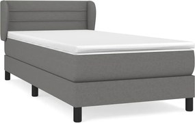 Box spring postel s matrací tmavě šedá 100 x 200 cm textil 3126302