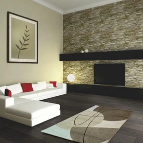 Spoltex, Kusový koberec Achat 550 Dark beige, 160x230, hnědá, obývací pokoj