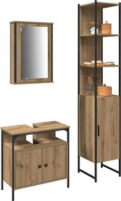 Sada koupelnového nábytku 3 ks Artisanový dub 3334396