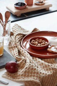 IB LAURSEN Obědový talíř Rustique 29 cm, hnědá barva, keramika
