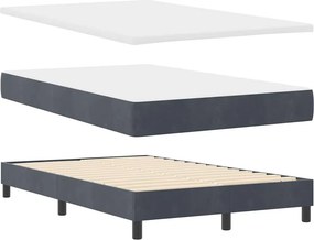 Postel s boxspringem s matrací Tmavě šedá 120 x 200 cm samet 3339099