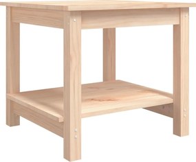 vidaXL Konferenční stolek 50 x 50 x 45 cm masivní borové dřevo [822278] Barva: Bílá