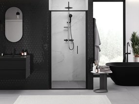 Mexen Exo skládací sprchové dveře 90 cm, transparentní, černé - 816-090-000-70-00