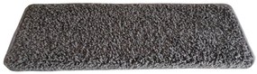 Vopi Nášlapy na schody Color shaggy šedý obdélník, samolepící - 24x65 obdélník (rozměr včetně ohybu)