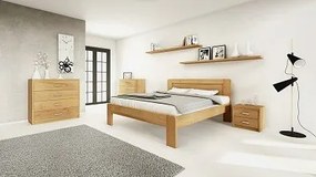 Postel Postelia SISI 160 x 200 cm - dub - manželské dvoulůžko, dřevěná postel z masivu 3,7 cm