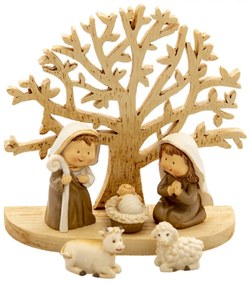 Dekorace vánoční betlém se zvířátky – 11x5x10 cm