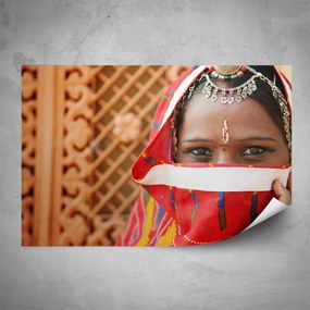 Plakát - Indická dívka (60x40 cm) - PopyDesign