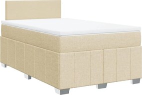 Box spring postel s matrací krémová 120x190 cm textil 3287005