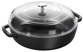 Staub litinový kastrol se skleněnou poklicí Braiser 26 cm, černý, 12722623