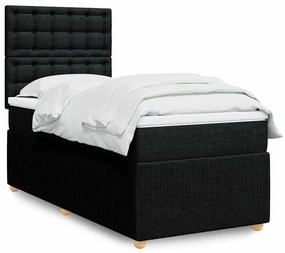Box spring postel s matrací černá 90x190 cm textil 3291927