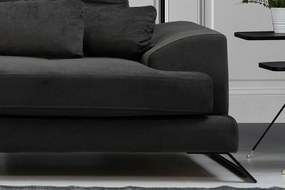 Designová rohová sedačka Heimana 308 cm antracitová - levá