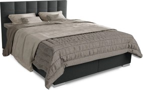 Juskys Postel boxspring Seattle s látkovým potahem Malmo Barva: světle šedá
