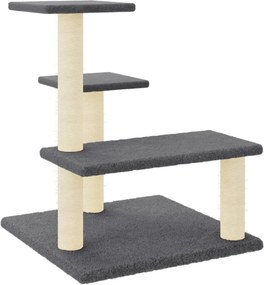 Škrabadlo pro kočky se sisalovými sloupky tmavě šedé 61 cm 172087