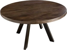 Kulatý jídelní stůl Thunder 120 cm hnědé mango