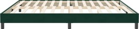 Postel Box Spring bez matrace tmavě zelená 200x210 cm samet 3315846