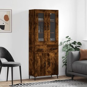 Skříň highboard kouřový dub 69,5 x 34 x 180 cm kompozitní dřevo