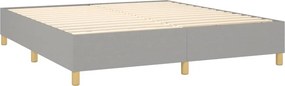 Box spring postel s matrací světle šedá 180 x 200 cm textil 3142673