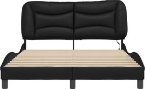 Rám postele s LED bez matrace Hvar černý 120 x 200 cm 3213920