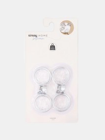 Sinsay - Sada samolepicích koupelnových háčků 4 pack - clear