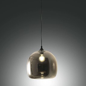 Fabas luce Fabas Maia, závěsné svítidlo z kouřového skla, 1x60W E27, prům. 31cm