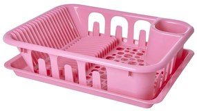rice Plastový odkapávač na nádobí Pink, růžová barva, plast