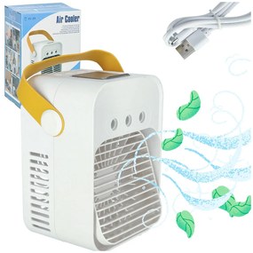 Creative Corner Ventilátor klimatizace zvlhčovač vzduchu stříbrný