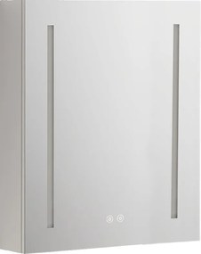 Mereo, Mereo Koupelnová galerka 60 cm, zrcadlová skříňka, stříbrná, MER-CN190P