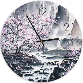 Gario Hodiny na zeď Cherry Blossom Rozměry: 40 x 40 cm