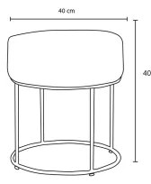 Taburet RELO pr. 40 cm tmavě hnědá